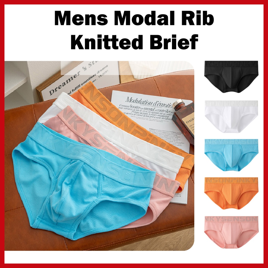 Men Brief Men Underwear - Modal Rib Knitted Design Brief, Men's Fashion ...