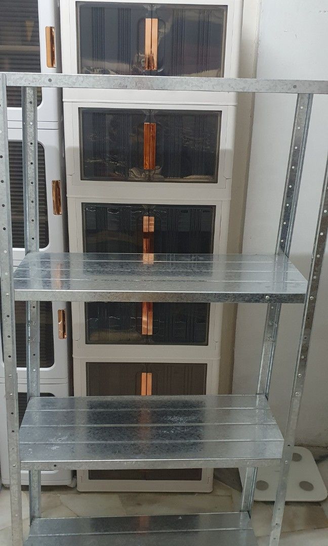 Metal Rack Shelf Open Shelves Rak Besi, Furniture & Home Living ...