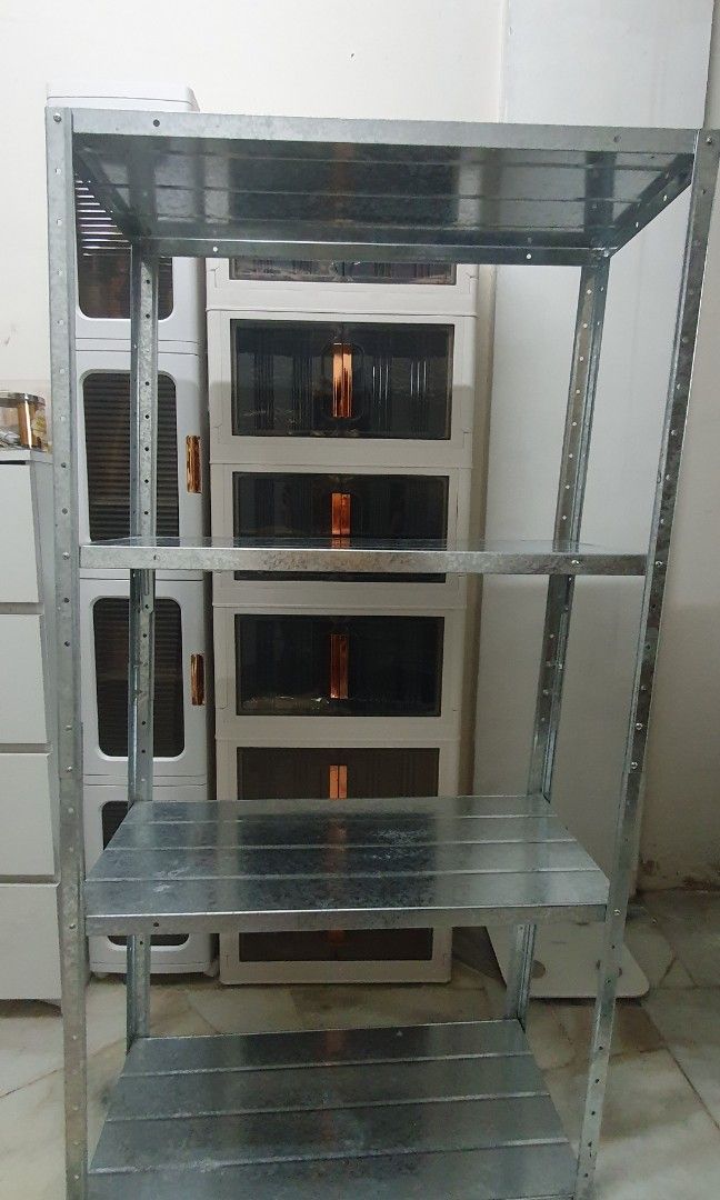 Metal Rack Shelf Open Shelves Rak Besi, Furniture & Home Living ...