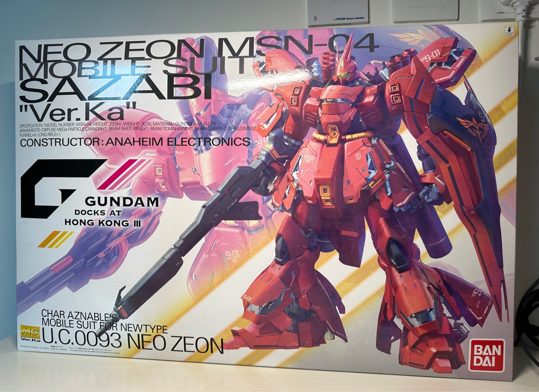 MG 1/100 MSN-04 Sazabi clear colour Gundam docks in Hong Kong III UC ...