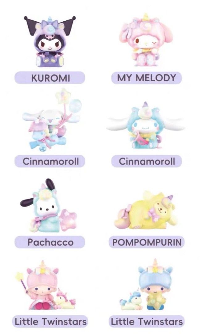 [MINISO X SANRIO] SANRIO CHARACTERS FANTASY PARADISE UNICORN SERIES ...
