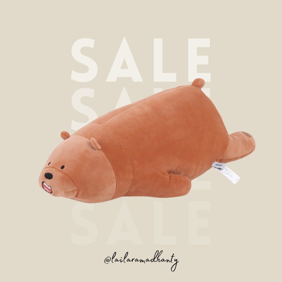(NEW) Boneka MINISO We Bare Bears Grizzly Plush Toy, Toys ...