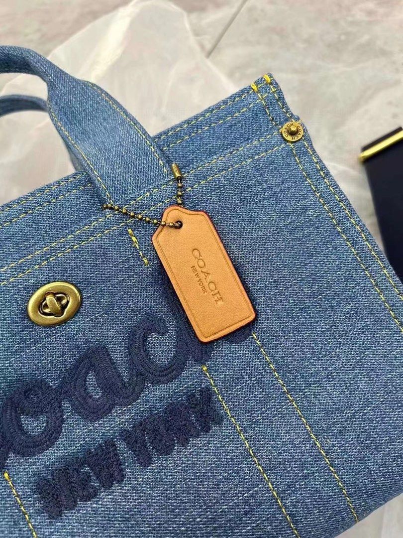New Coach Denim Cargo Tote Bag, Luxury, Bags & Wallets on Carousell