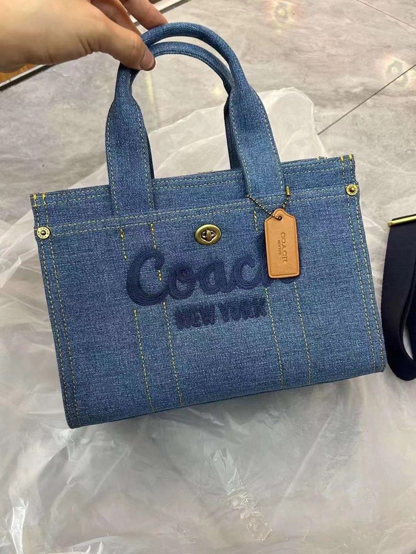 New Coach Denim Cargo Tote Bag, Luxury, Bags & Wallets on Carousell