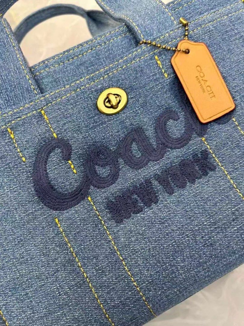 New Coach Denim Cargo Tote Bag, Luxury, Bags & Wallets on Carousell