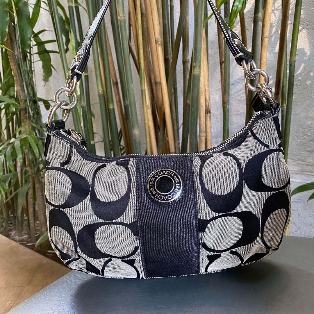 Original Coach Signature Stripe, Luxury, Bags & Wallets on Carousell