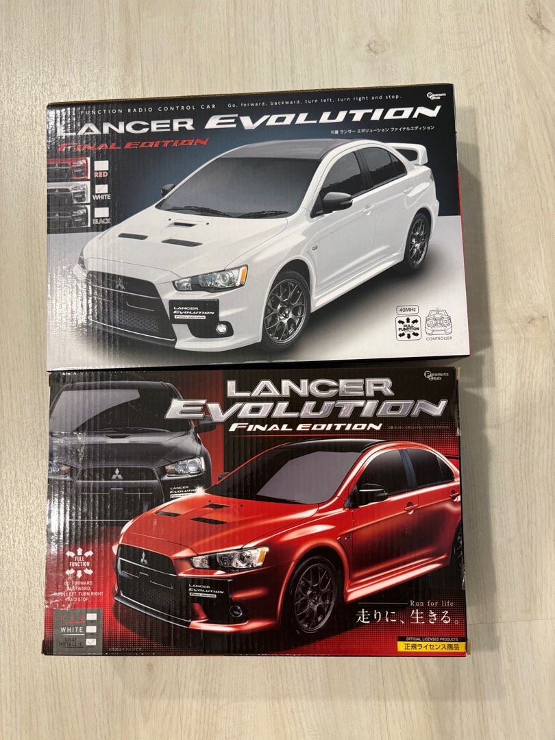 RC cars (Mitsubishi Lancer Evolution grey metallic and white), Hobbies ...