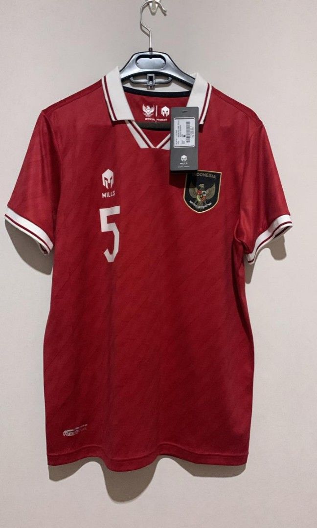 Rizky Ridho #5 R. Ridho Timnas Indonesia Home Jersey 2022-2024 Original ...