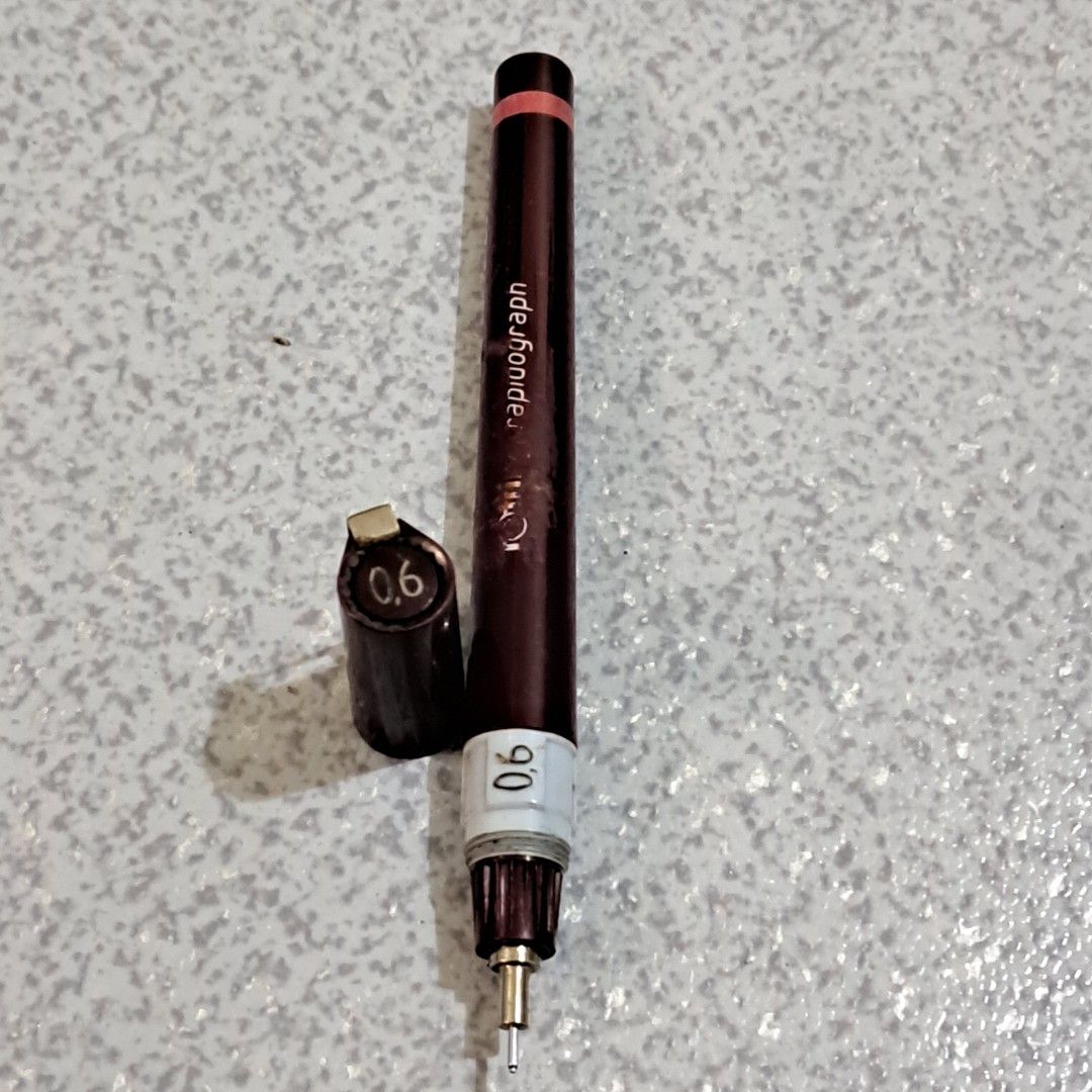 Rotring Isograph 0.60 rapido jerman pulpen gambar pulpen teknik, Buku ...
