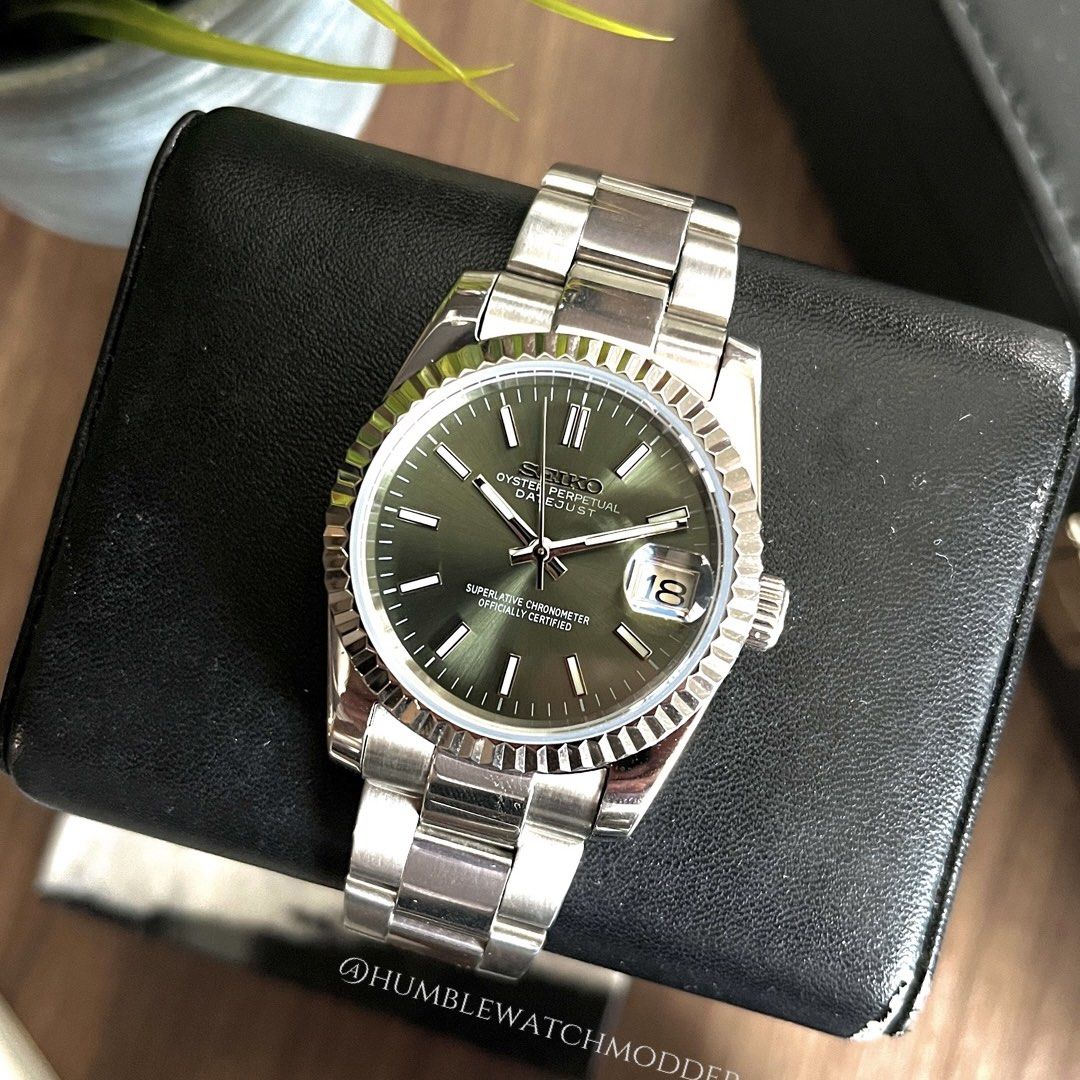 Seiko Mint Dial Datejust Mod, Luxury, Watches on Carousell