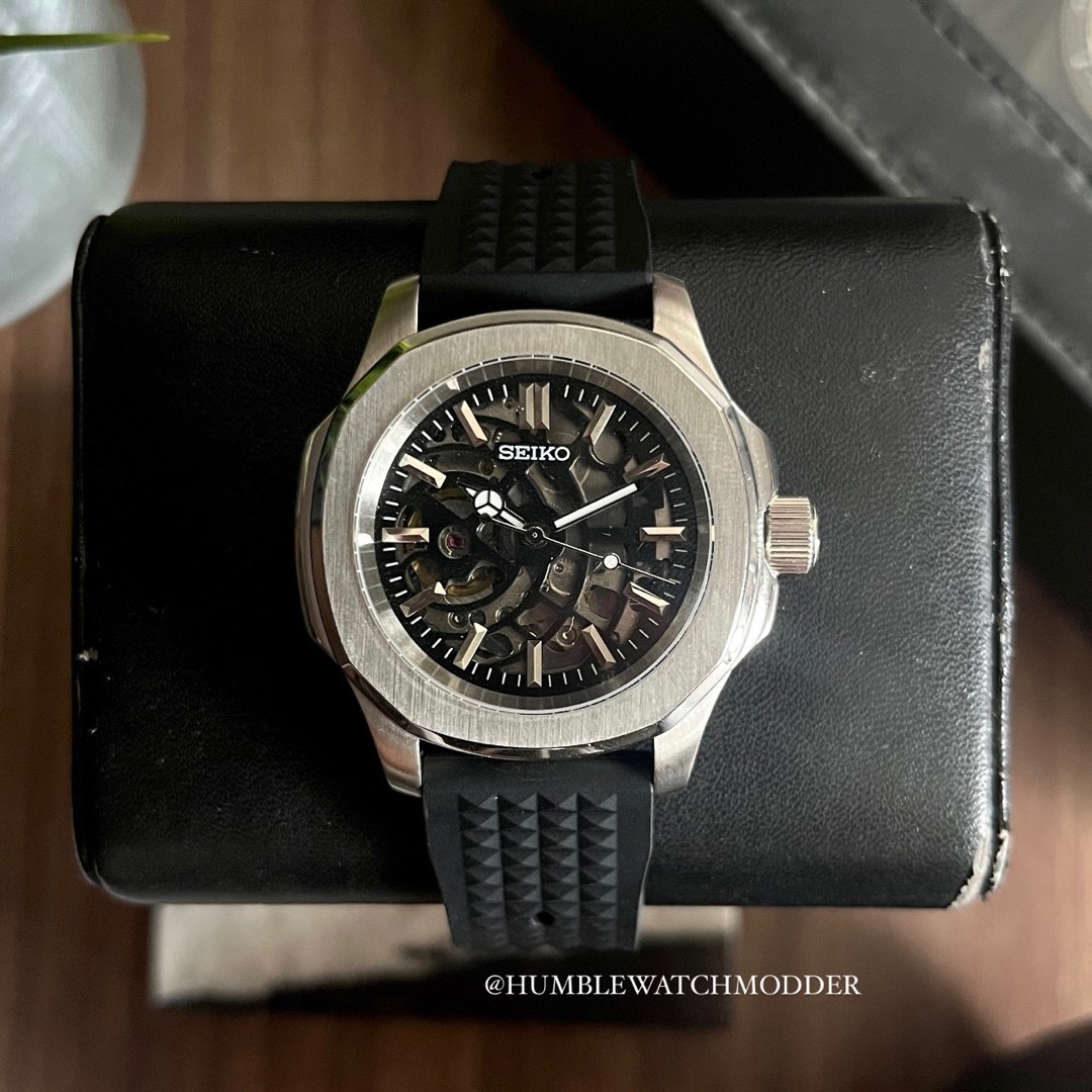 Seiko Skeleton Nautilus Mod, Men's Fashion, Watches & Accessories ...