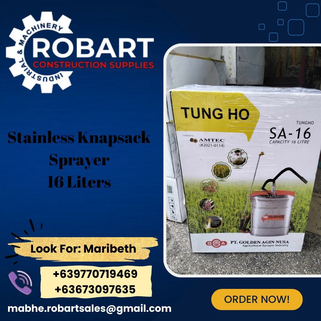 Stainless Knapsack Sprayer 16 Liters, Commercial & Industrial, Construction Tools & Equipment on ...