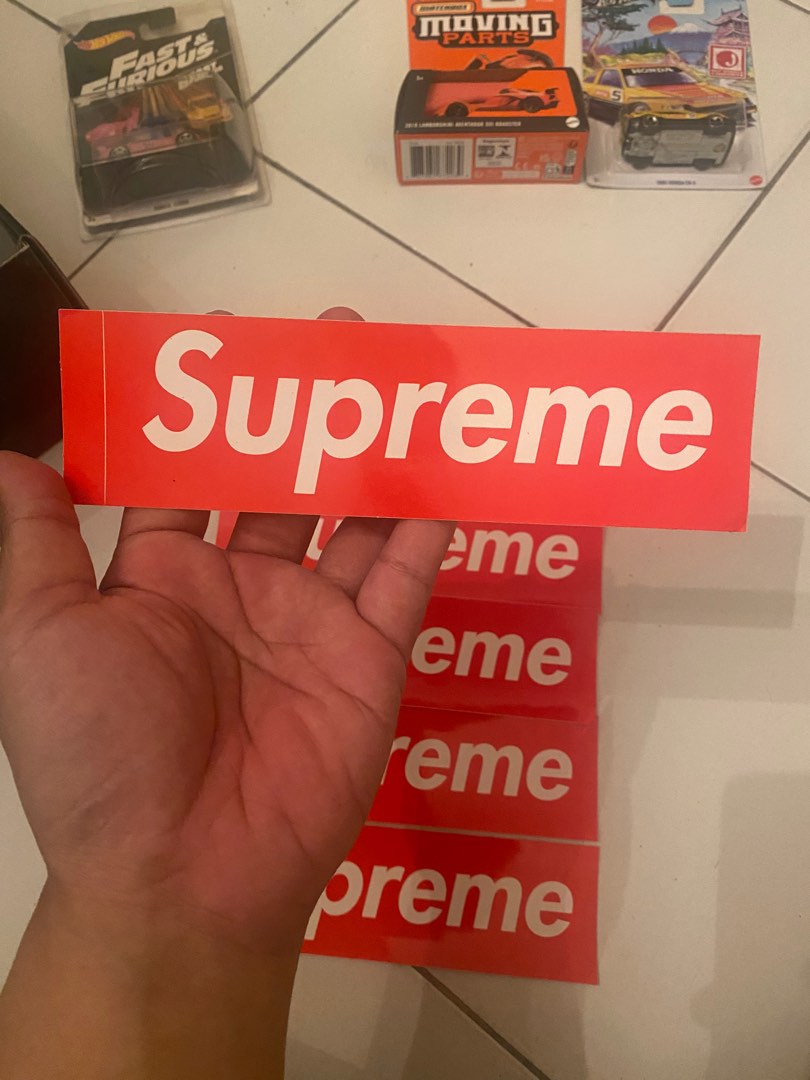 STIKER SUPREME BOX LOGO ORIGINAL, Buku & Alat Tulis, Alat Tulis di ...
