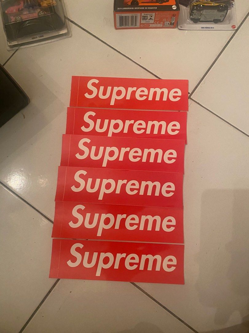 STIKER SUPREME BOX LOGO ORIGINAL, Buku & Alat Tulis, Alat Tulis di ...
