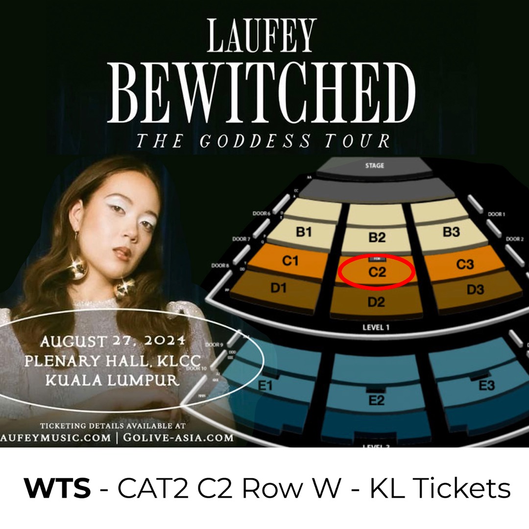 (WTS) CAT2 Middle Section - Laufey Bewitched KL Concert (ONLY 1 SEAT ...