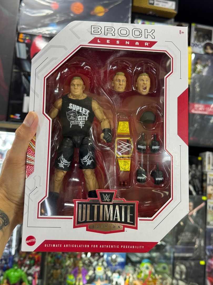 WWE Mattel Ultimate Edition Brock Lesnar, Hobbies & Toys, Toys & Games ...