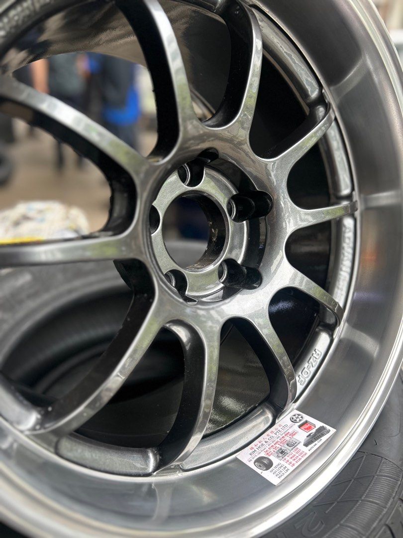 18” ORIGINAL ADVAN RACING RZ-DF CONCAVE STAGGERED 5x114.3 - RAYS ...