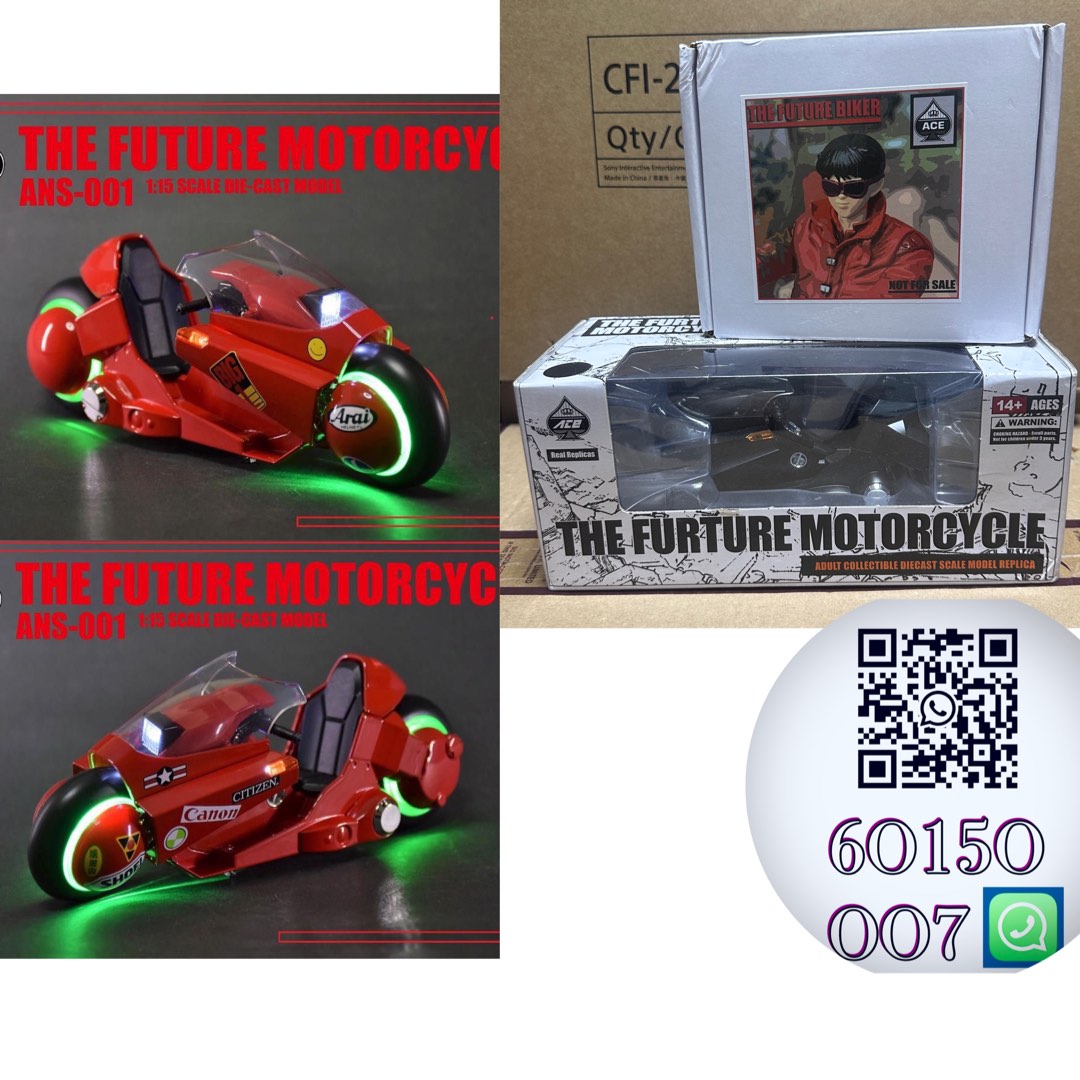 副廠 Scale 1/15 Toys ACE TOYZ 未來黑色戰車 ANS-001 / ANS-001 B 駕駛員 金田 電單車 The Future Motorcycle Figure ...