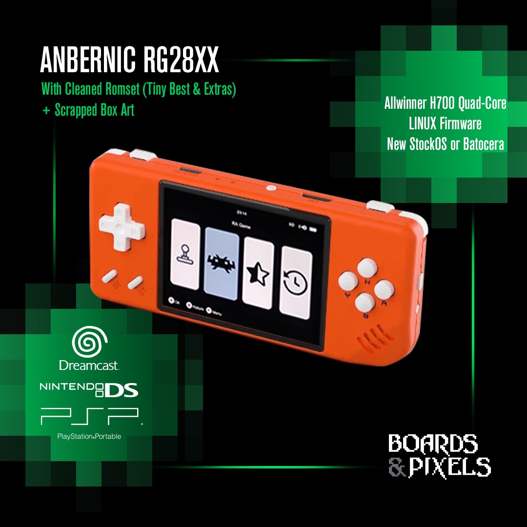 (FREE SCREEN PROTECTOR) Anbernic RG28XX Retro Gaming Console Pocketable ...