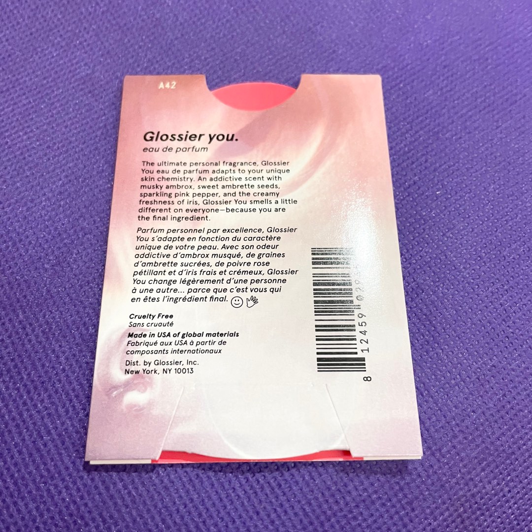 AUTHENTIC Glossier you eau de parfum perfume trial card, Beauty ...