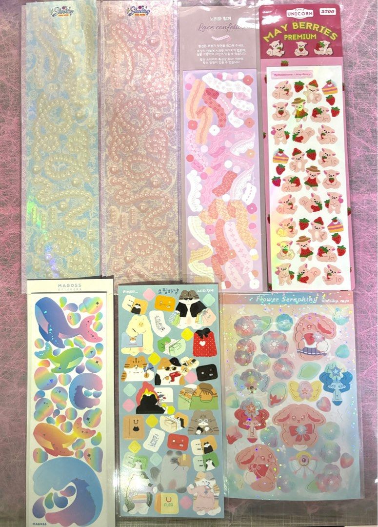 authentic korean sticker sheets, Hobbies & Toys, Stationery & Craft ...