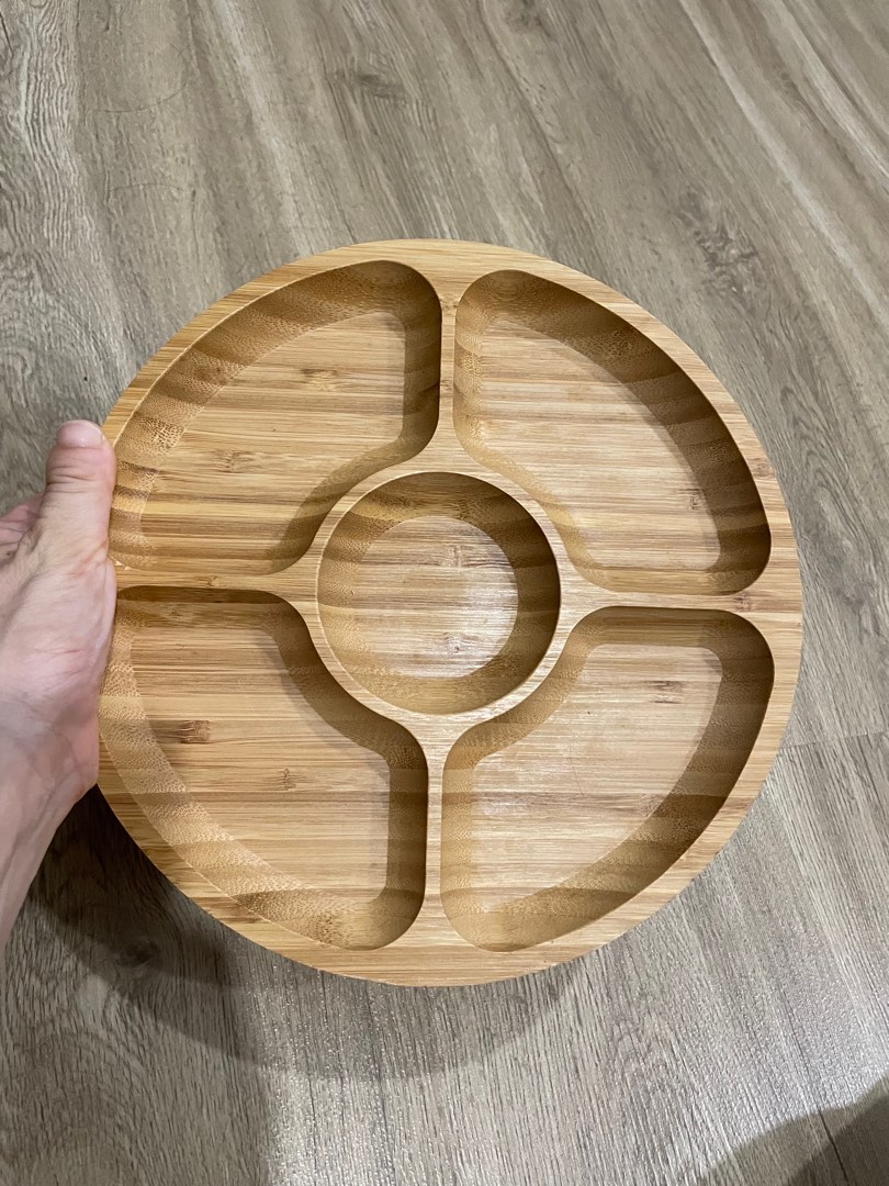 Bamboo Round Sorting Plate 25cm, Furniture & Home Living, Kitchenware ...