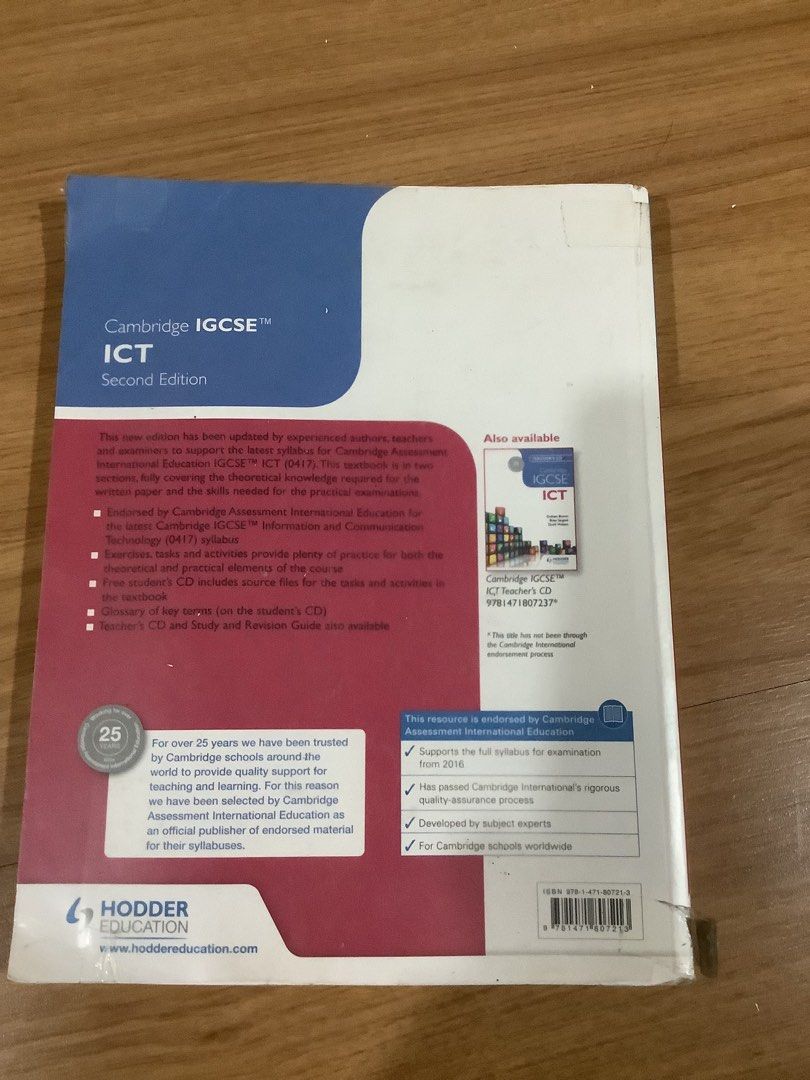 CAMBRIDGE IGCSE ICT SECOND EDITION, Hobbies & Toys, Books & Magazines, Textbooks on Carousell