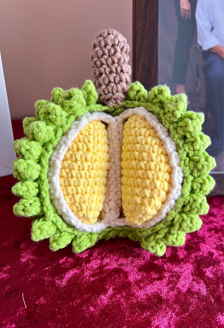 Half Durian Amigurumi Crochet, Hobbies & Toys, Stationery & Craft ...