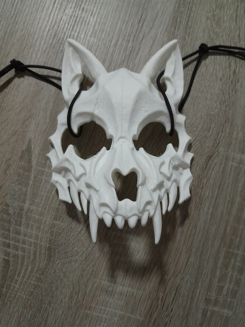 Halloween Wolf Mask | Bone White | Horror, Hobbies & Toys, Toys & Games ...