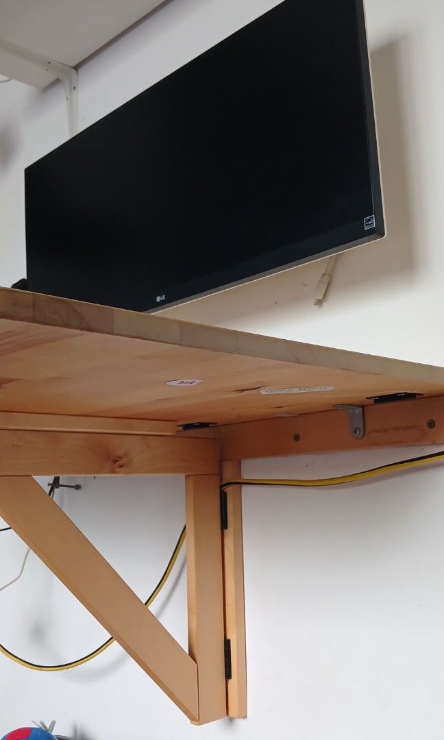 IKEA NORBO Wall Table (Solid Wood), Furniture & Home Living, Furniture ...