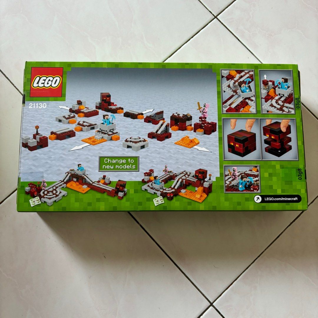 LEGO Minecraft 21130 The Nether Railway, Hobbies & Toys, Toys & Games ...