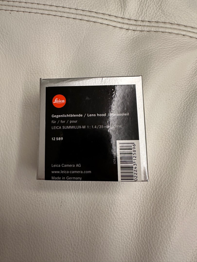 Leica Lens Hood 12589 f1.4/35mm ASPH, Photography, Cameras on Carousell