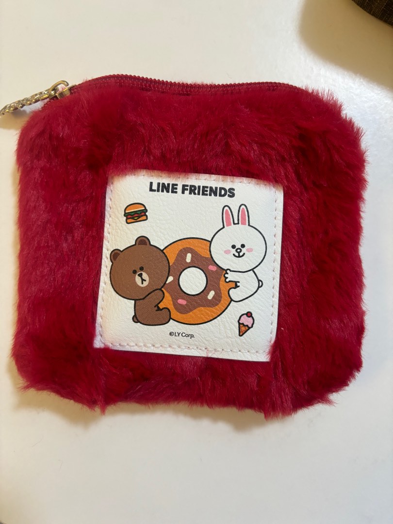 Line Friends Red Pouch - BNiB!!!, Women's Fashion, Bags & Wallets ...