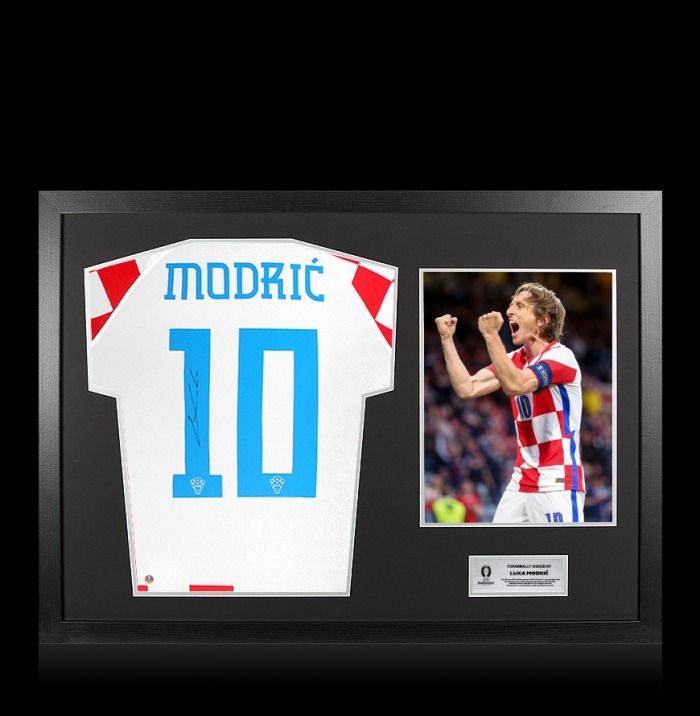 Luka Modric Official UEFA EURO 2024 Back Signed and Hero Framed Croatia ...