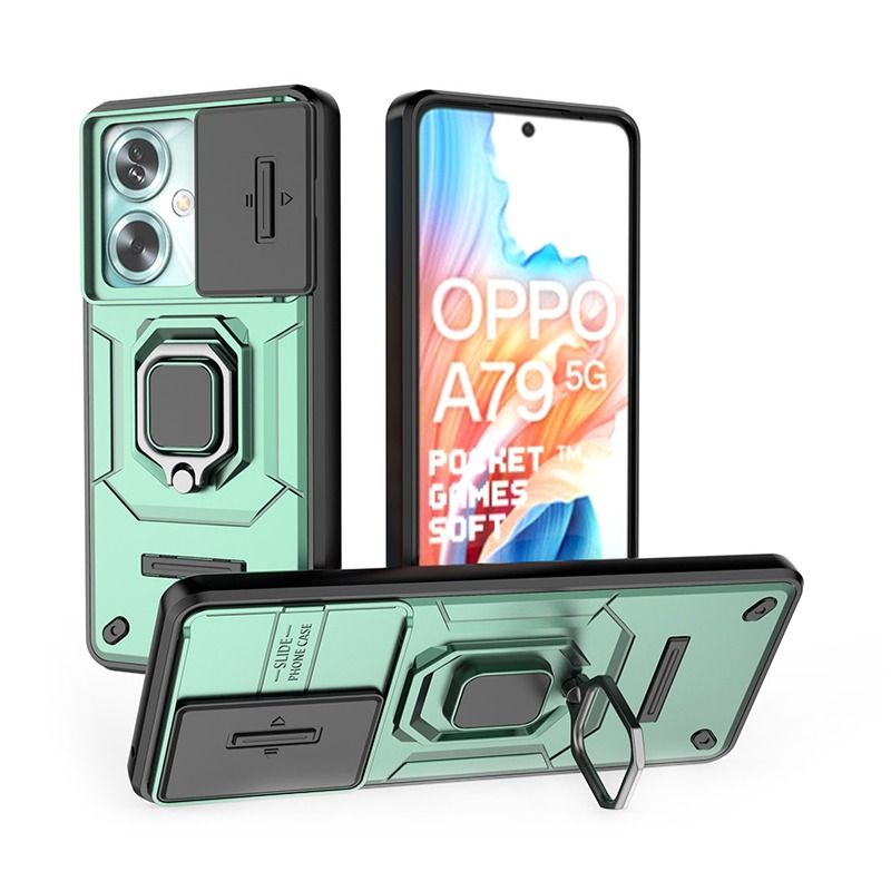 OPPO A79 5G (CPH2557) / A2 (PJB110) CASEBURG Hybrid R2 鏡頭保護滑蓋 磁貼指環扣 座枱 ...