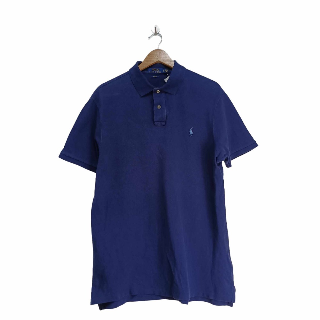 Polo Ralph Lauren Blue Button Up Polo Shirt, Men's Fashion, Tops & Sets ...