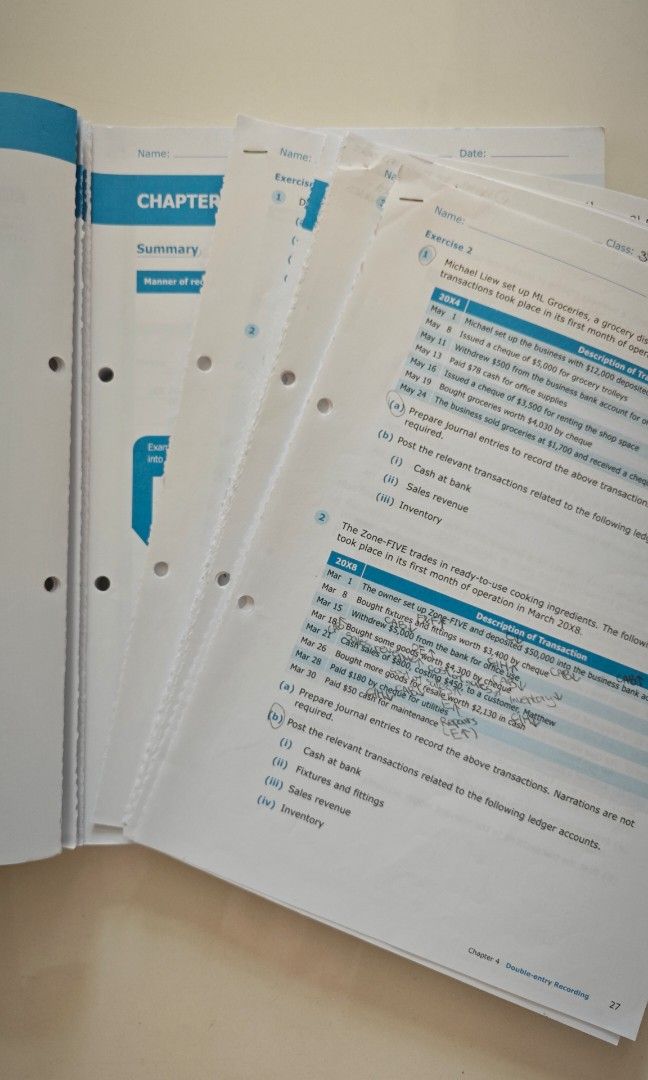 Principles of Accounts Workbook, Hobbies & Toys, Books & Magazines ...