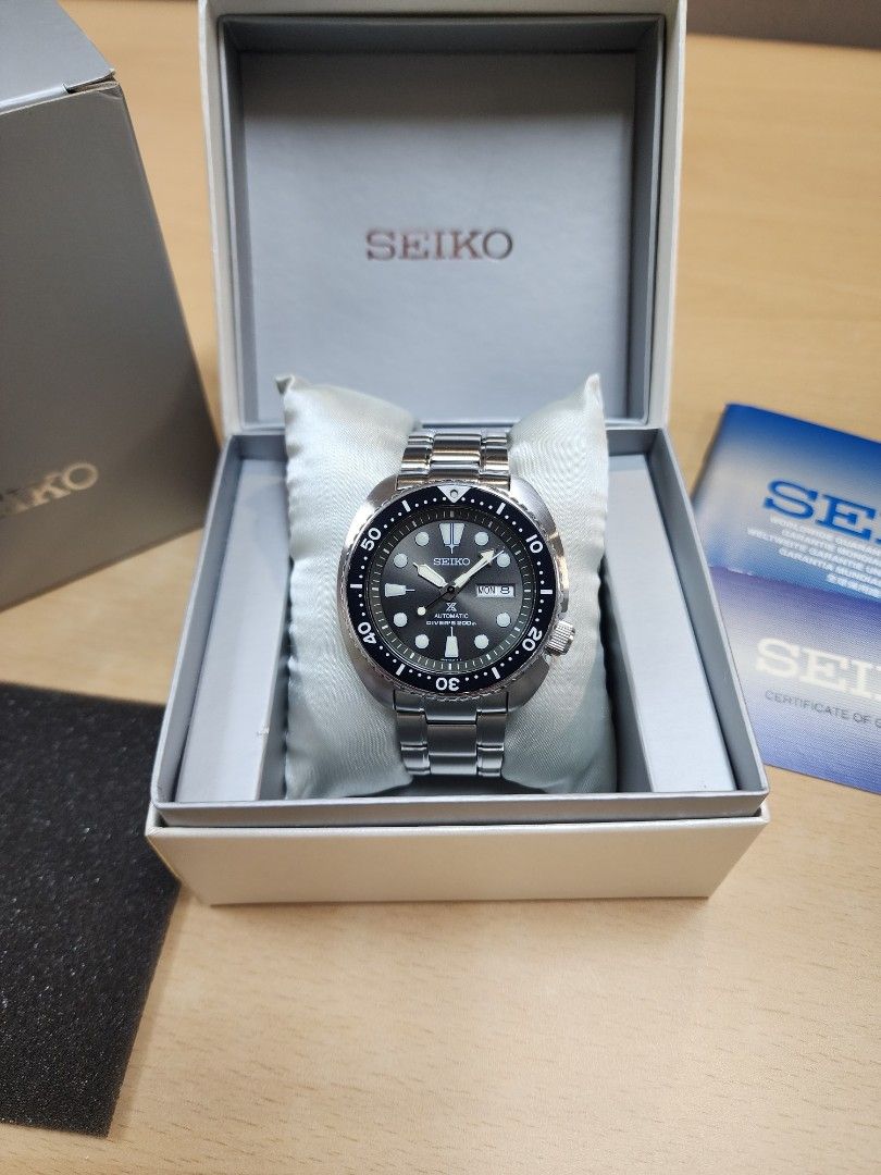 Seiko Prospex Turtle Grey Sunburst Anthracite dial SRPC23K1 SRPC23, Men ...
