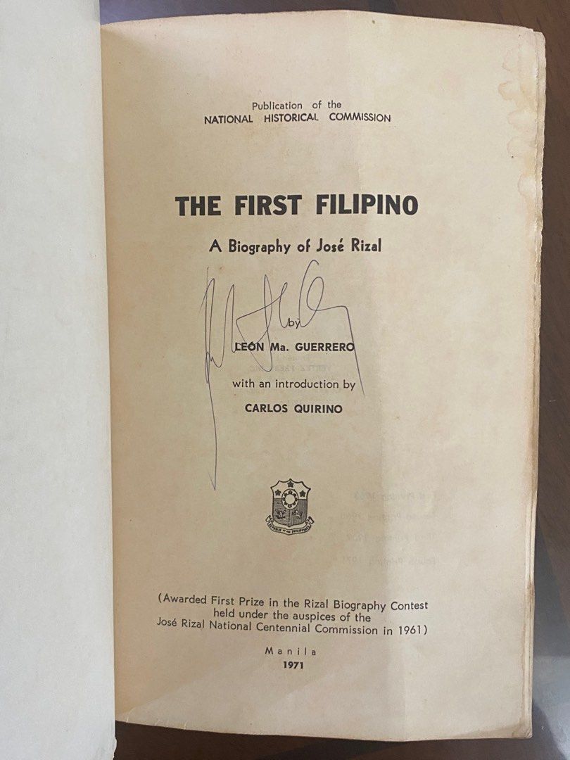 The First Filipino - A Biography of Jose Rizal Guerrero Leon Ma ...