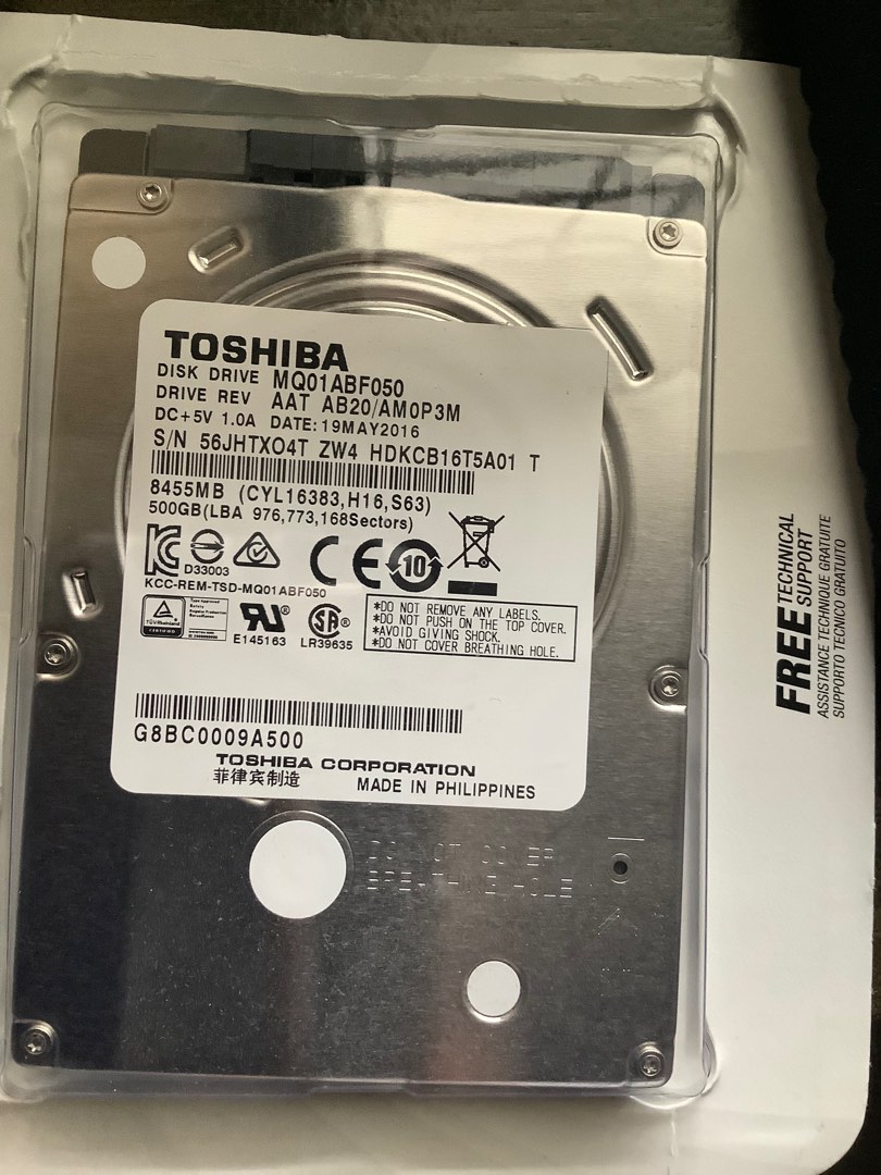 Toshiba disk drive, Computers & Tech, Parts & Accessories, Hard Disks & Thumbdrives on Carousell