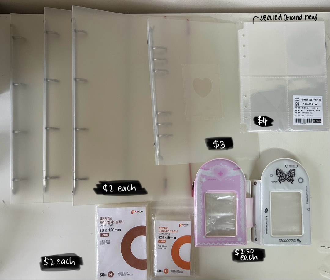 wts kpop assorted binders collectbooks binder sleeves popcorn pc ...