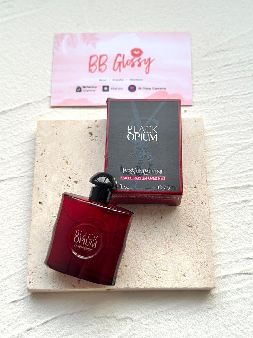 Ysl Black Opium Eau De Parfum Over Red 7.5ml Miniature Perfume, Beauty ...