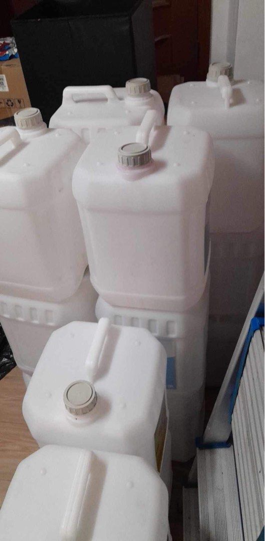 20 Liter White Heavy Duty Plastic Chemical Grade Carboy Container ...