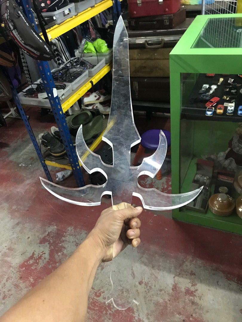 Acrylic sword / pedang acrylic, Hobbies & Toys, Toys & Games on Carousell