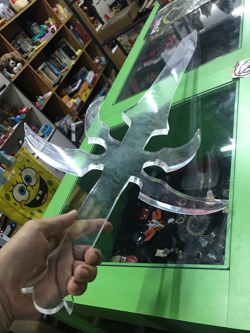 Acrylic sword / pedang acrylic, Hobbies & Toys, Toys & Games on Carousell