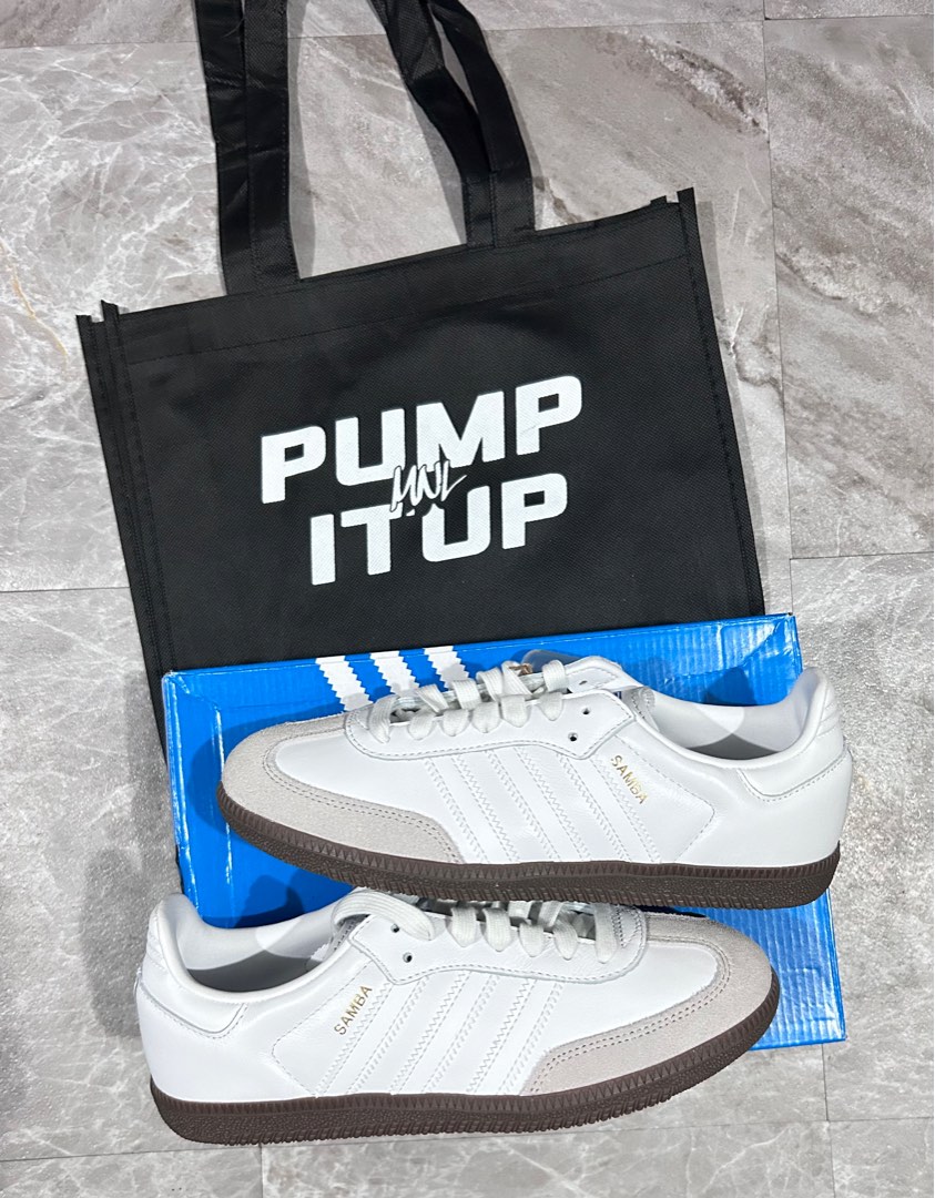 Adidas Samba Double Pure White Gum, Women's Fashion, Footwear, Sneakers ...