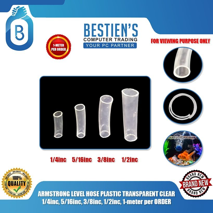 ARMSTRONG LEVEL HOSE PLASTIC TRANSPARENT CLEAR 1/4inc, 5/16inc, 3/8inc ...