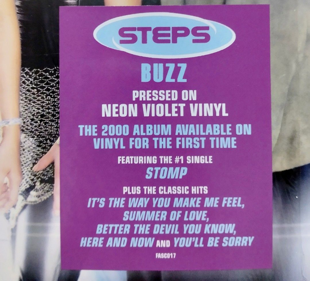 arthlp STEPS - Buzz 2024 Limited Edition Neon Violet Vinyl LP Record ...