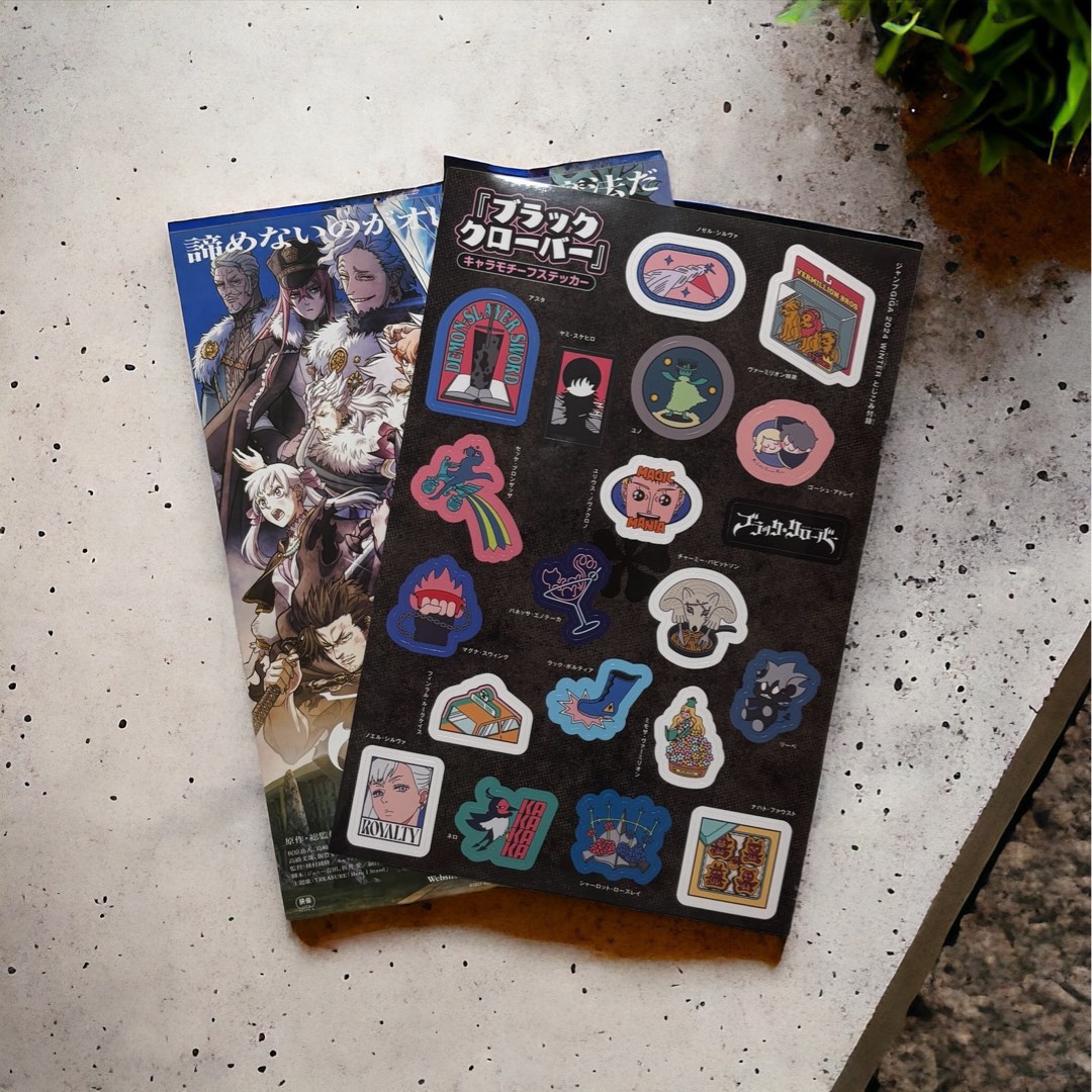 Black Clover Sticker Sheet (GIGA 2024 WINTER) + Movie Promo Page ...