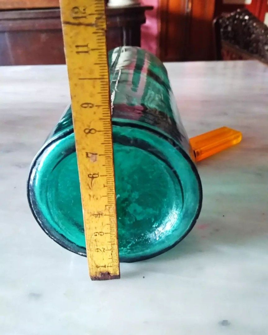 Botol biru salah cetak kuno antik jadul vintage, Perabotan Rumah di ...